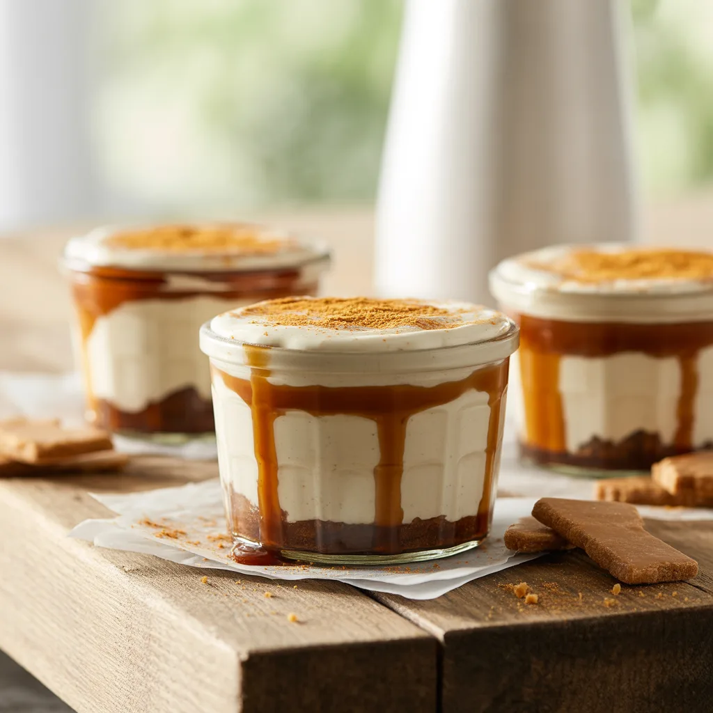 Easy No-Bake Gingerbread Latte Cheesecake Jars for the Holidays