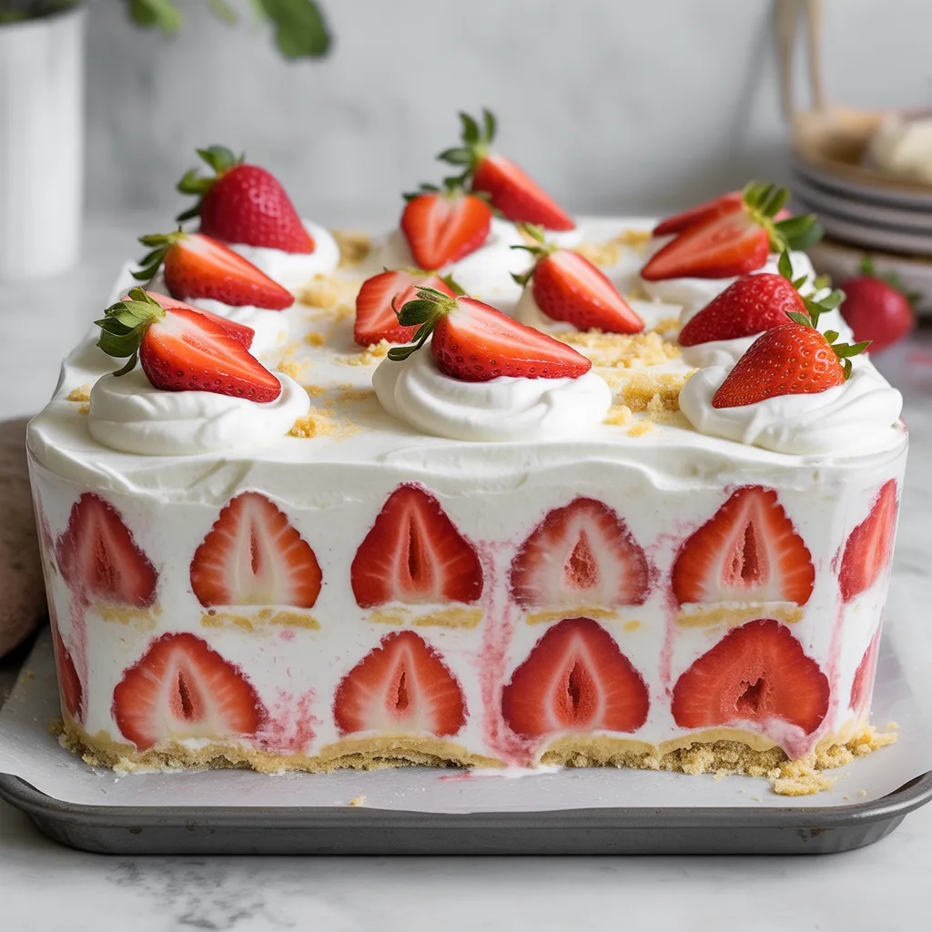 Layered Strawberry Shortcake Dessert Lasagna Is Your Next No-Oven Treat