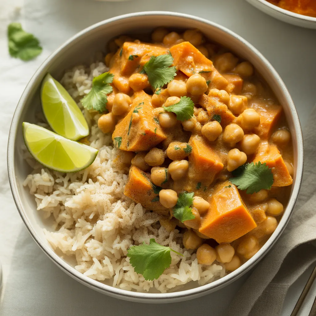Sweet Potato Chickpea Curry Bowls Perfect for Meal Prep